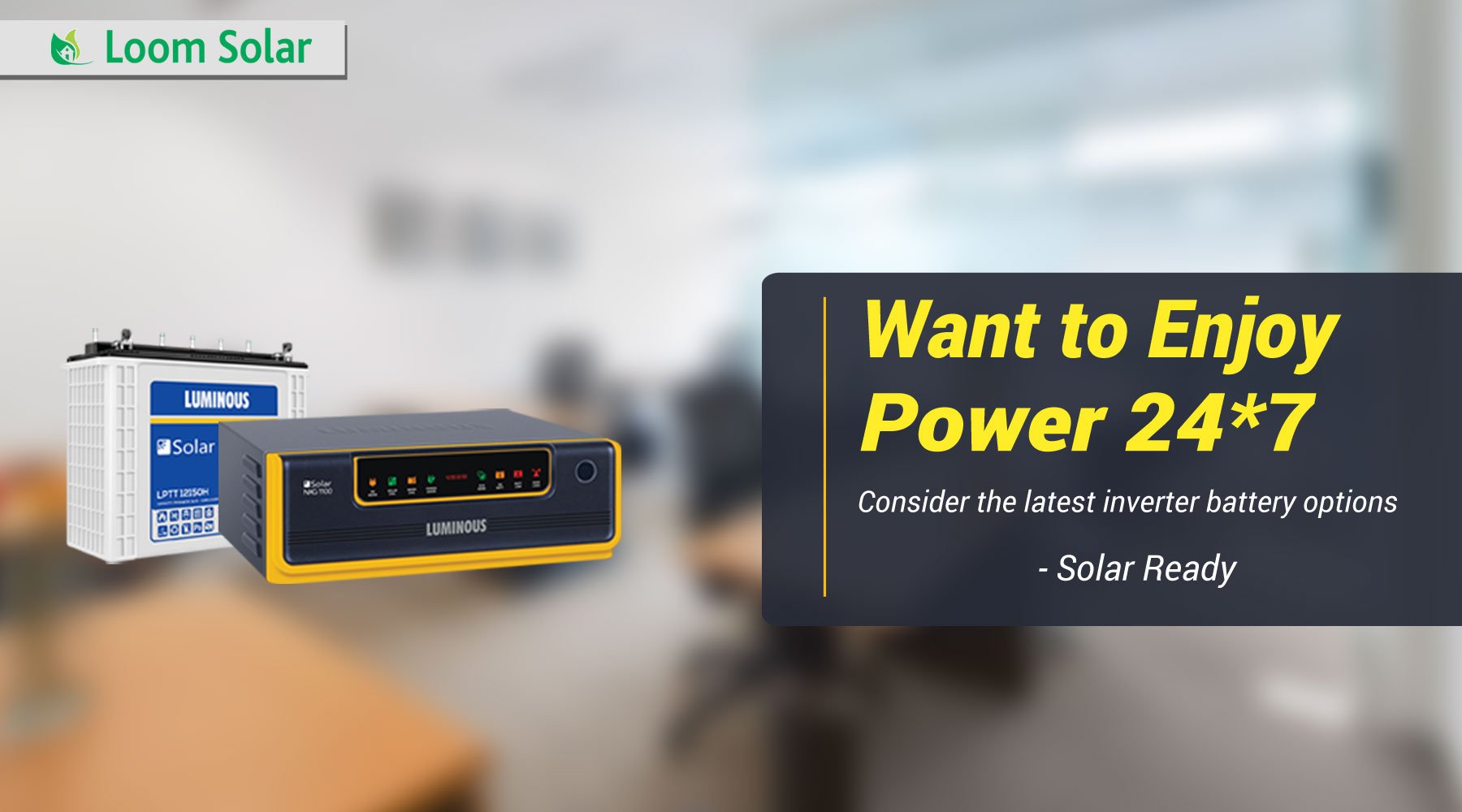 Consider the Latest Inverter Battery Options in India – Solar Ready
