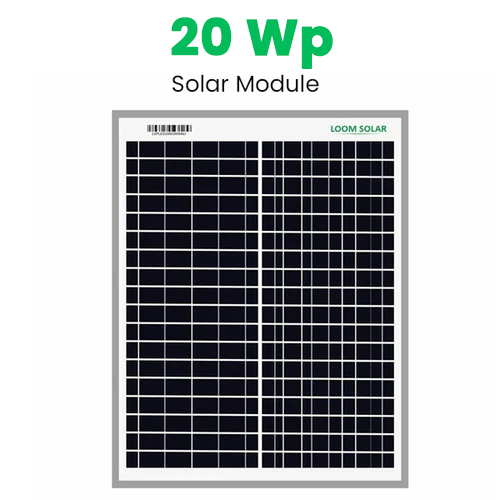 Loom 20 Watt Solar Panel - Mini Solar Panel for Battery Charging & DIY ...