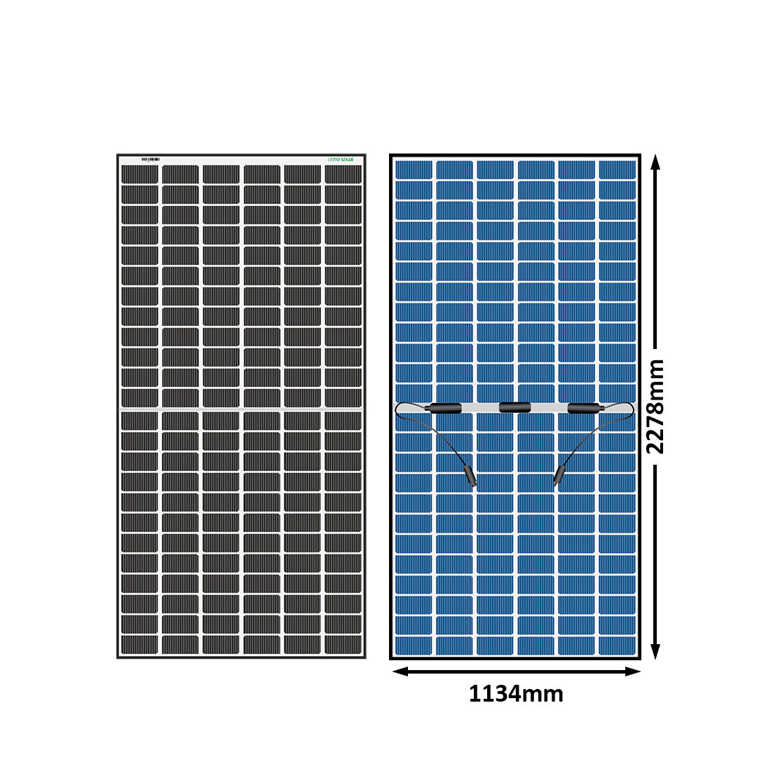 Loom Solar Panel - SHARK 590 Wp | N-Type TOPCon Bifacial 16BB (Pack of