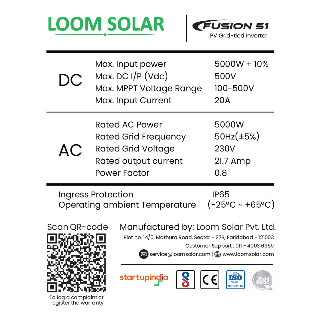 Fusion 5kW On Grid Solar Inverter Online at Lowest Price in India